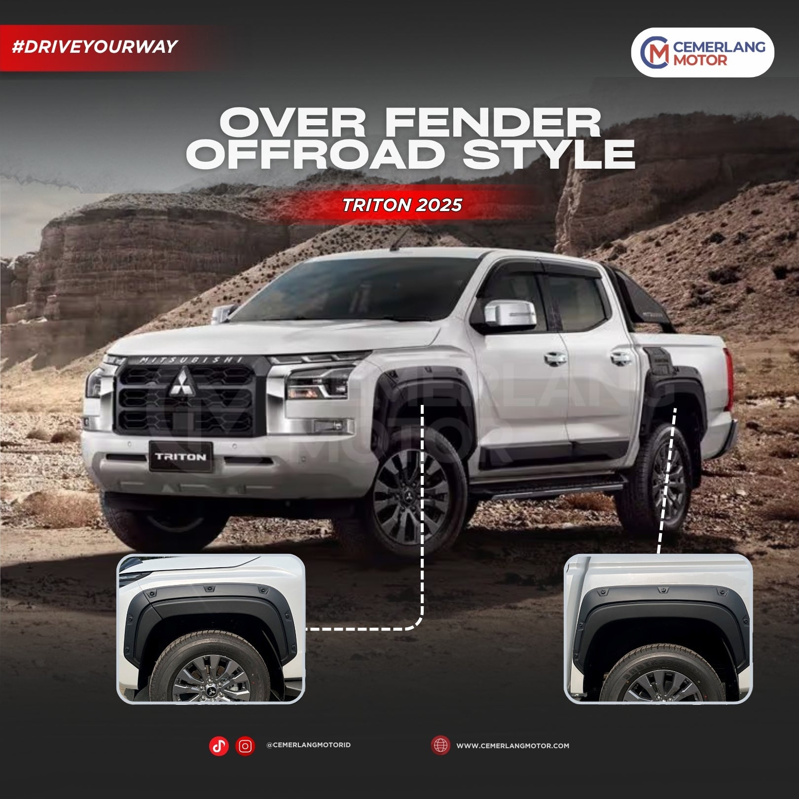 OVER FENDER TRITON 2025 MODEL INJECTION – Cemerlang Motor